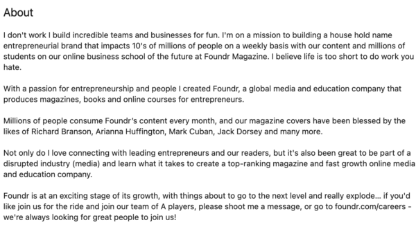 How to Write a Professional Bio (That’s Too Good to Ignore) - Foundr