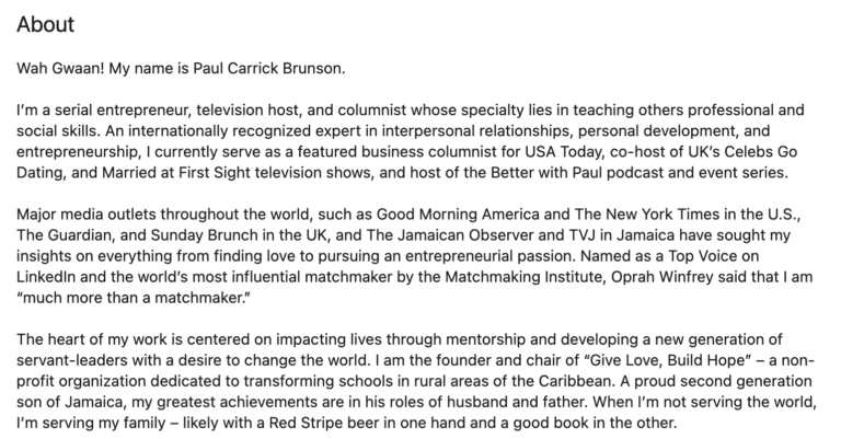 How to Write a Professional Bio (That’s Too Good to Ignore) - Foundr