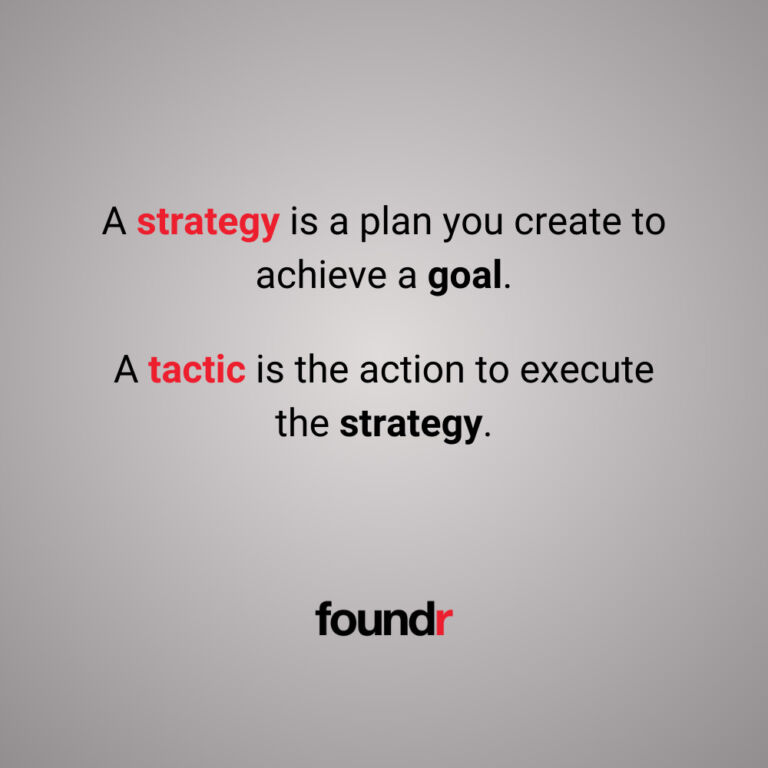 Strategy vs. Tactics: What’s the Difference & Why It Matters - Foundr